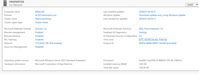 Set up a Windows Server Fail-over Clusters (As a Precursor to High Availability in Standard ...