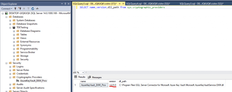 Updating a Cryptographic Provider for EKM with Azure Key Vault - Level 5 of the Stairway to TDE ...