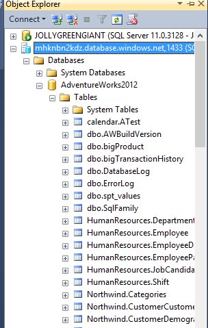 Connecting to AdventureWorks on Azure – SQLServerCentral