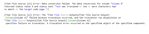 Ssis Data Conversion Failed For Flat File To Sql Table Sqlservercentral Forums